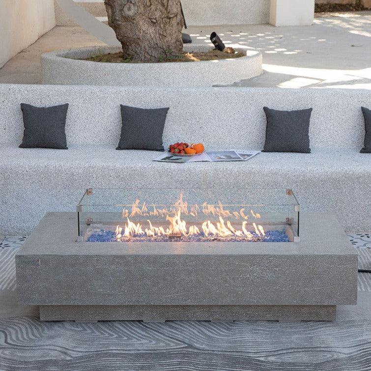 Elementi Plus - Riviera Sandstone Fire Table 60" – ELEMENTI Direct