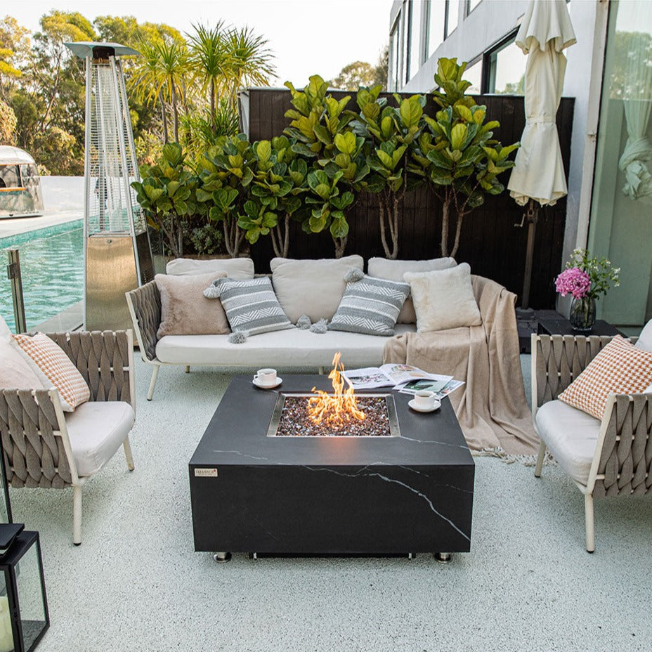 Elementi Plus - Sofia Marble Porcelain Fire Table 39" – ELEMENTI Direct